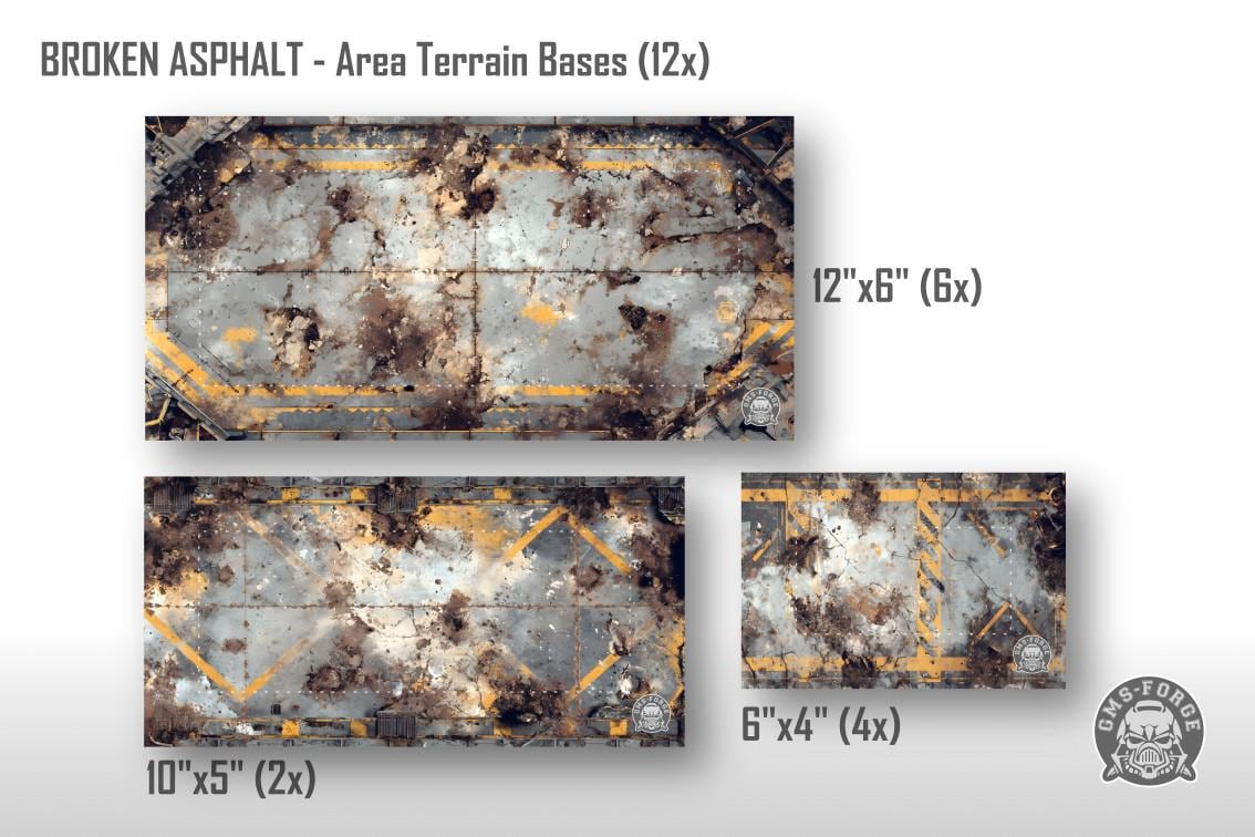 Terrain Bases Neoprene GW & WTC Layout compatible with Warhammer 40K ...